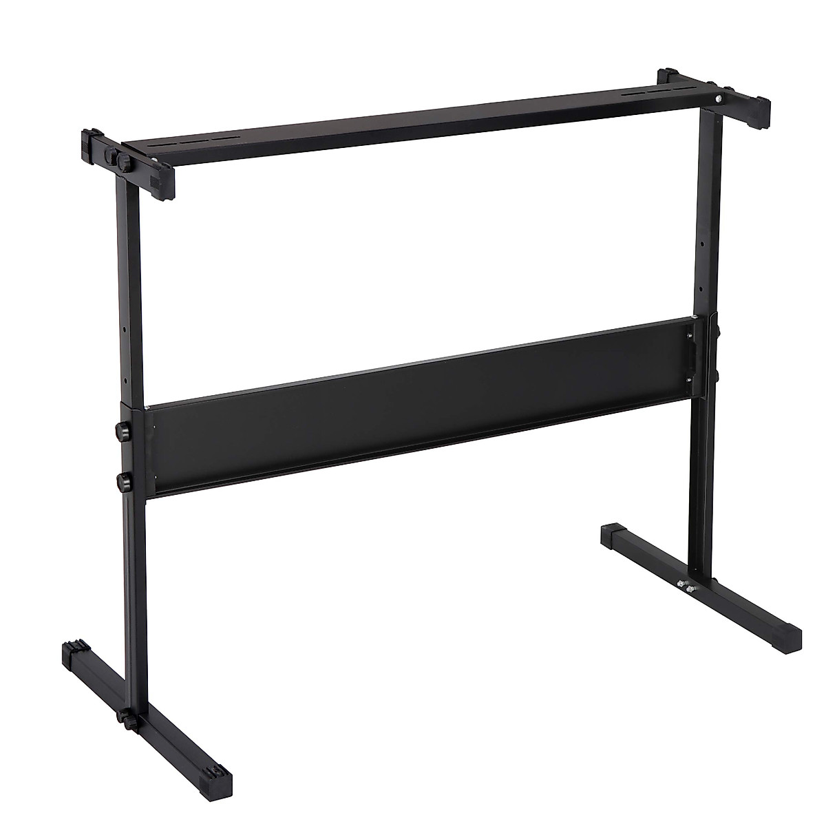 Saturnpower 61-Key Portable Electronic Keyboard Piano with Built In Speakers, Headphones, Microphone, Dual Power Supply, Piano Stand, Music Sheet Stand and Stool for Beginner (Kid & Adult) Black