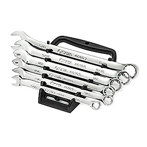 SATA 6-Piece Full-Polish SAE Combination Wrench Set with Offset Box Ends and an Easy-to-Carry Wrench Rack - ST09017SJ
