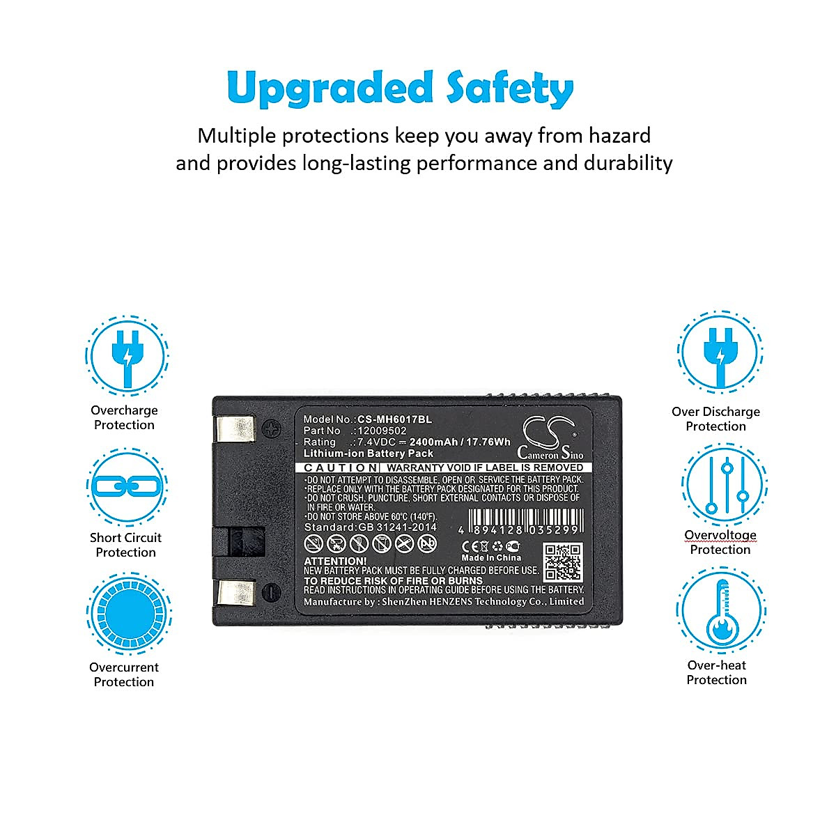 Replacement Battery for Pathfinder 6032 12009502 603 6039 6057 6017 6017 Handiprint 6032 fits Part no 12009502 120095