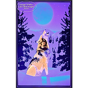 Wolf Moon Non-Flocked Blacklight Poster 24x36 inches