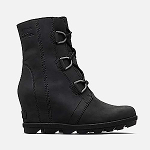 Sorel Women's Joan of Arctic Wedge II Boot - Light Rain - Waterproof - Black - Size 10