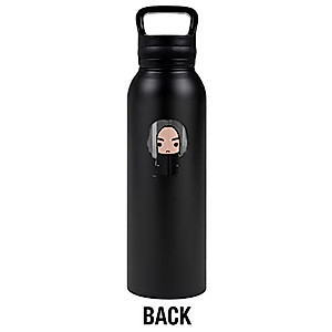 Harry Potter OFFICIAL Snape Cute Chibi Character 24 oz Insulated Canteen Water Bottle, Leak Resistant, Vacuum Insulated Stainless Steel with Loop Cap, Black