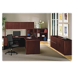 HON 10700 Series Stack On Storage, 68 5/8w x 14 5/8d x 37 1/8h, Mahogany