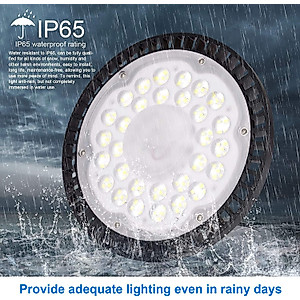 UTOMDORS UFO LED High Bay Light - 200W 16000lm Shop Light for Garage Lights Ceiling Led Super Bright 6500K,for Workshop, Warehouse, Factory, Work, Space, Commercial Lamp Lighting Fixture