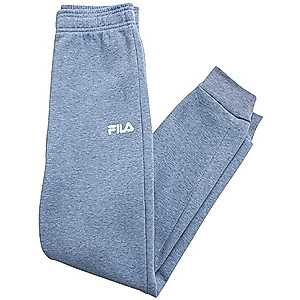 Fila Boys' Active Sweatsuit Set - 3 Piece Performance Hoodie Sweatshirt, Jogger Sweatpants, T-Shirt - Activewear Set (8-12), Size 10, Heather Grey