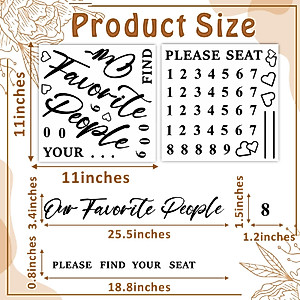 Wedding Seating Chart Decals Stickers Welcome Wedding Signs Decor for Party Entry Our Favorite People Find Your Seat Decals for Wedding Mirror Seating Chart Decals Date Personalized Mr and Mrs Signs