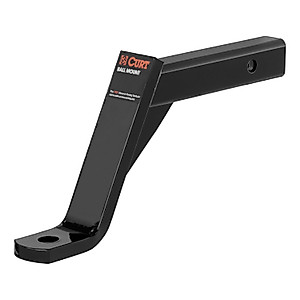 CURT 45100 Class 3 Trailer Hitch Ball Mount, Fits 2-Inch Receiver, 5,000 lbs, 1-Inch Hole, 8-Inch Drop , Black