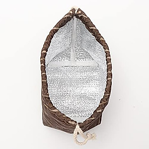 TOYO CASE Animal Lunch Pouch Drawstring Bag Insulation Aluminum Sheet inside POLAR BEAR