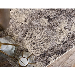 Unique Loom Positano Collection Coastal Modern Coral Lobster Shells Light Gray Runner Rug (3' x 10')