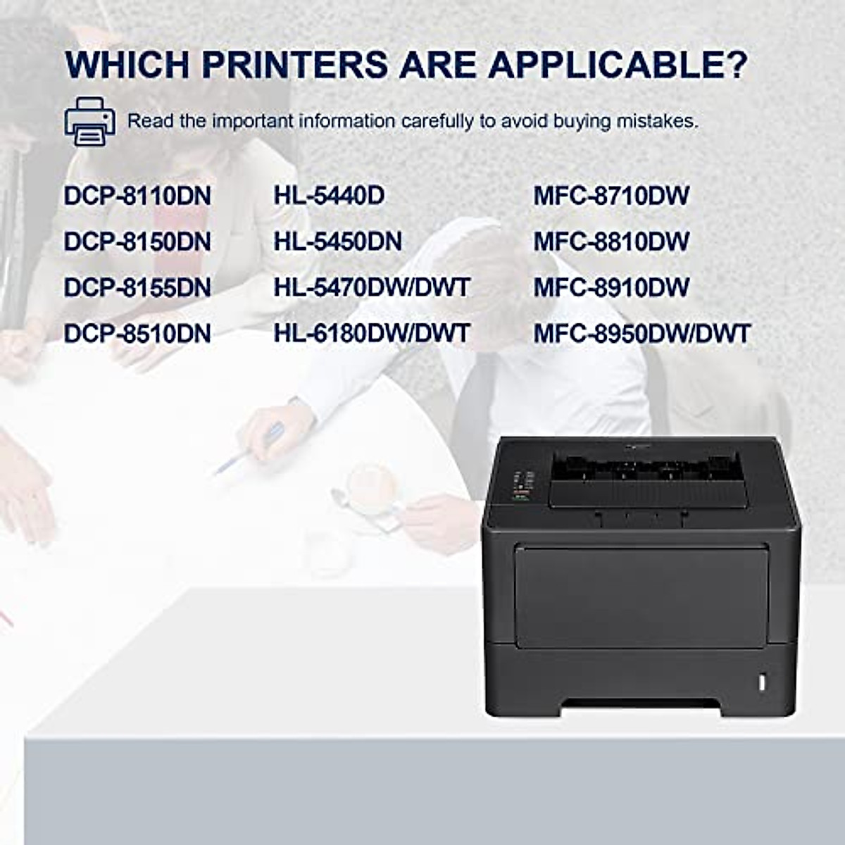 GRATLOV (8,500 Pages) TN750 4-Pack Toner Cartridge Compatible TN-750 TN-720 Black High Yield Toner Replacement for Brother TN750 HL-5450DN HL-5470DW/DWT HL-6180DW/DWT DCP-8110DN DCP-8150DN Printer
