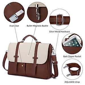 LOVEVOOK Laptop Bag for Women 15.6 inch,Leather Messenger Bag for Women,Large Waterproof Laptop Tote Computer Work Teacher College Bag Bookbag,Cute Womens Briefcase Satchel Purse Handbag Shoulder Bag