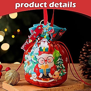 GKmow 1 PC Santa Claus Key Chain, 2.6" x 1.5" Christmas Theme Key Bag, Car Universal Soft Key Pendant Gift (Green)