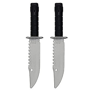 zonzxcv 2 Pcs Toy Plastic Dagger Fake Knife Not Sharp Safety Won't Hurt Tength 9 Inch (Without Ring)