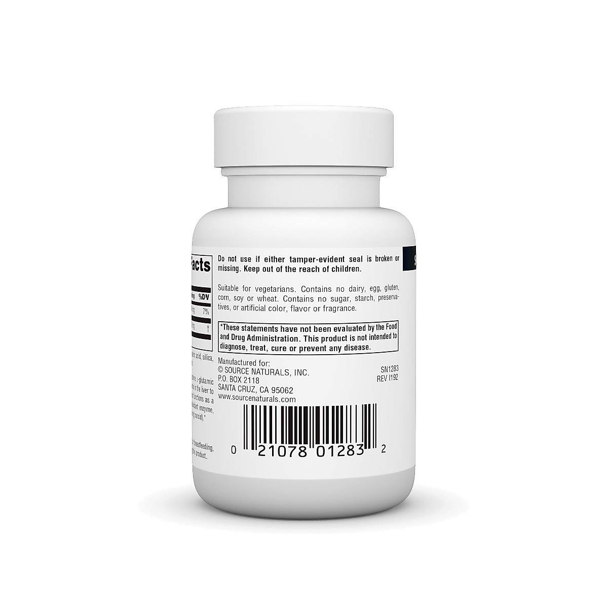 Source Naturals Glutathione, Supplement for Liver Support, 250mg - 60 Tablets