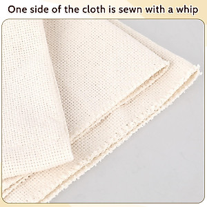 Punch Needle Fabric 6 Pcs Tufting Cloth 8 X 8 Inch Linen Needlework Fabric Monks Cloth for Punch Embroidery Cloth for DIY Art Craft Handwork