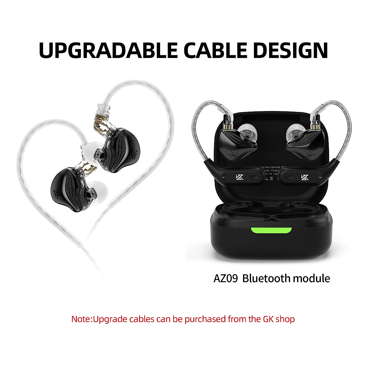 KZ ZEX in Ear Earphones, Electrostatic Wired HiFi Earbuds, KZ Low Voltage Electrostatic Dual Magnetic Dynamic Unit Noise Cancelling Headphones(Black Mic)