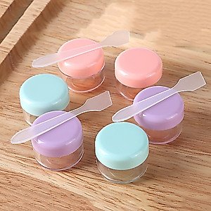 5g Travel Containers for Cosmetics and Skincare - 4 Clear Jars with Lids and 1 Cream Stick - Leakproof, Durable and TSA Approved