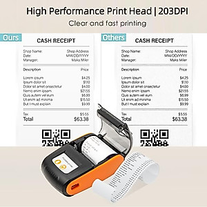 Thermal Receipt Printer MP210 58MM Label Printer Portable Printer for Supermarkets Restaurants Retail Stores