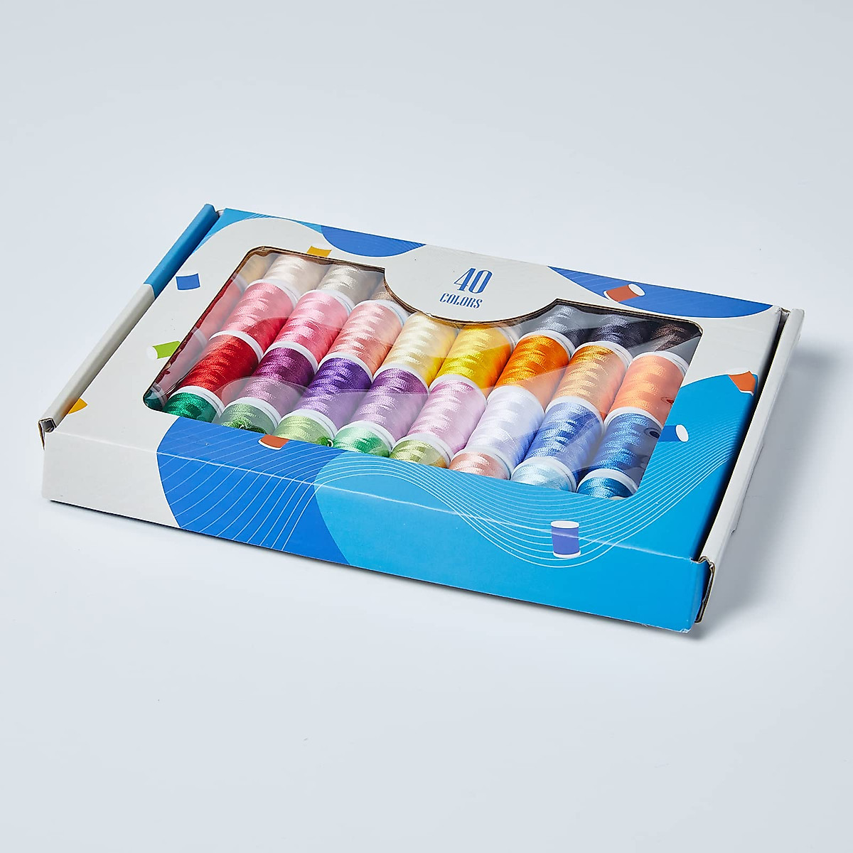 40 Brother Colors Polyester Embroidery Machine Thread Kit 200M (210Y) Each Spool for Brother Babylock Janome Singer Pfaff Husqvarna Bernina Embroidery and Sewing Machines…