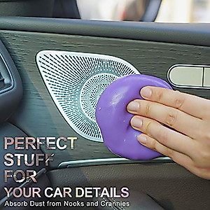 TICARVE Cleaning Gel for Car Cleaning Putty Car Slime for Cleaning Car Detailing Putty Detail Tools Car Interior Cleaner Automotive Car Cleaning Kits Keyboard Cleaner Blue Purple (2Pack)