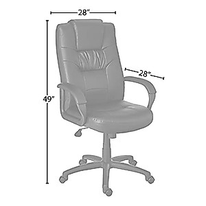 Boss Office Products Executive High Back LeatherPlus Chair in Black