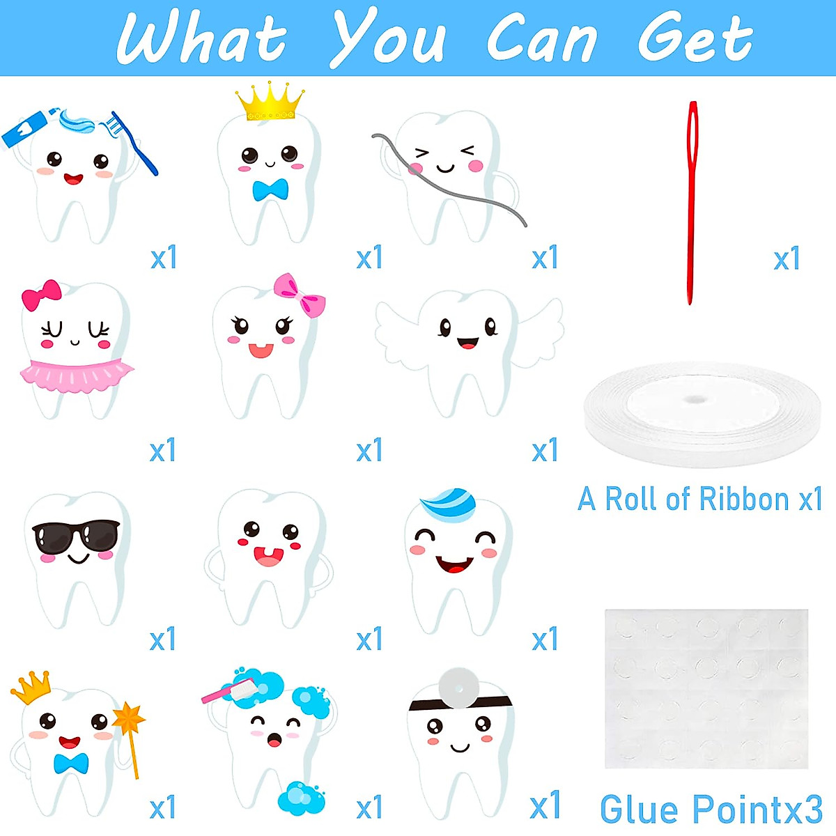 Tooth Party Banners Tooth Party Door Sign Welcome Teeth Birthday Party Supplies Dental Party Decorations Tooth Party Cutouts for Dentist Baby Shower Supplies