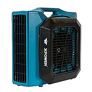 XPOWER XL-730A 1/3 HP, 1150 CFM, 5 Speed Sealed Motor Low Profile Fan, Air Mover, Carpet Dryer with Build-in GFCI Power Outlets for Daisy Chain (ABS)