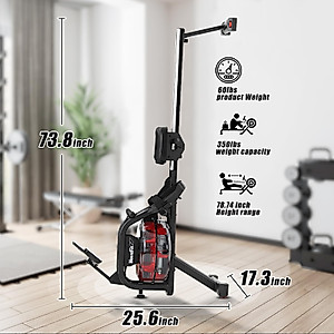 HouseFit Rowing Machine 300Lbs Weight Capacity for Home use 15-Level Magnetic Resistance Row Machine Exercise with LCD Display