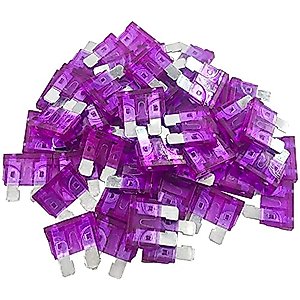 (50 Pcs) MCIGICM 3 Amp Standard Fuse, 3A Blade Automotive Fuse for Car Truck