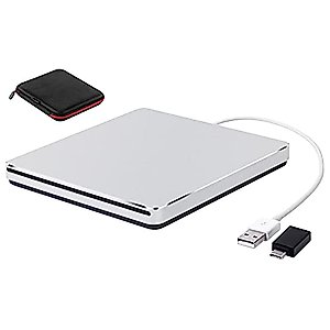 Guamar External DVD Drive,USB Type C Superdrive CD DVD+/-RW Drive DVD/CD ROM Burner Writer Optical Disk Reader Player for Laptop Apple Mac MacBook Pro Air PC Windows 11