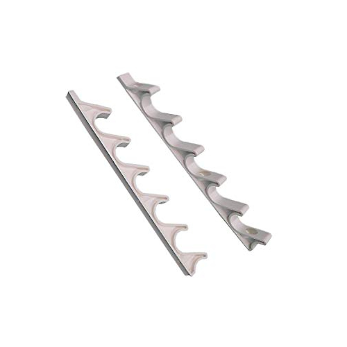 10 pcs 6 Position Nylon White Adjustment Brackets for Patio Outdoor Lawn Yard Furniture or Chaise Lounges, Replacement, Back Support, Back-Height Multi Position Adjuster 10 5/8" L x 5/8" W