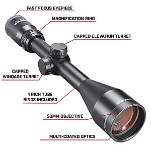 TASCO World Class 3-9X50 30/30 Duplex W/Rings RIFLESCOPE