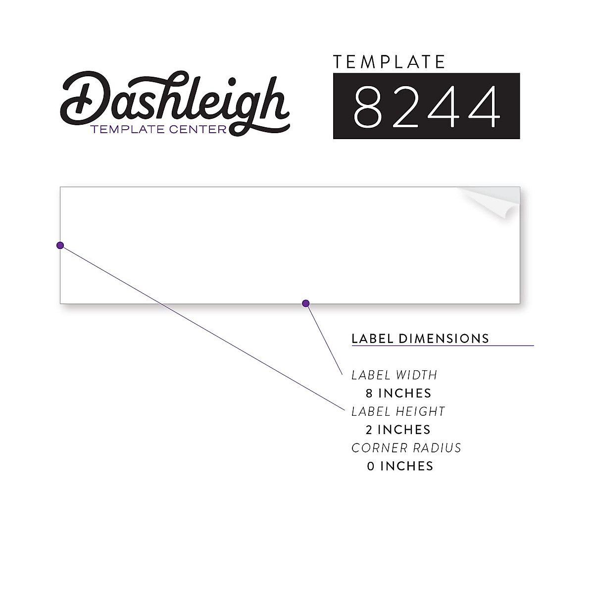 50 Printable Water Bottle Sheet Labels, 8x2 in., Clear Gloss