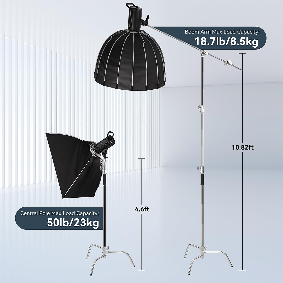 Backdrop Stand, 6.5 x 6.5ft Adjustable Photo Backdrop Stand, Back Drop Banner Stand Support System Kit for Parties, Portrait, Studio Photography, Birthday Party…