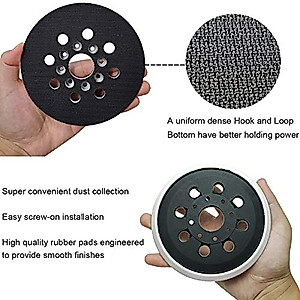 5 Inch 8 Hole Hook & Loop Replacement Sander Pad for 5" Bosch ROS20VS, ROS20VSC, ROS20VSK, ROS20, ROS10 Random Orbit Sander…