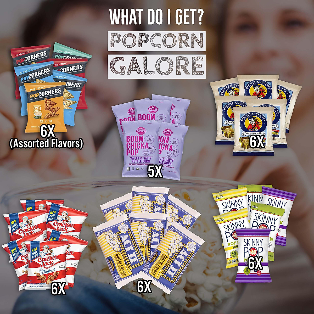 Popcorn Variety Pack and Popcorn Snack Pack (35 Count)