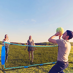 Sharellon Volleyball Net, Portable Volleyball Net, 10x3FT Volleyball Tennis Pickleball Soccer Training Net for Kids Indoor, Outdoor, Backyard, Beach, Driveway, Pool with Carrying Bag