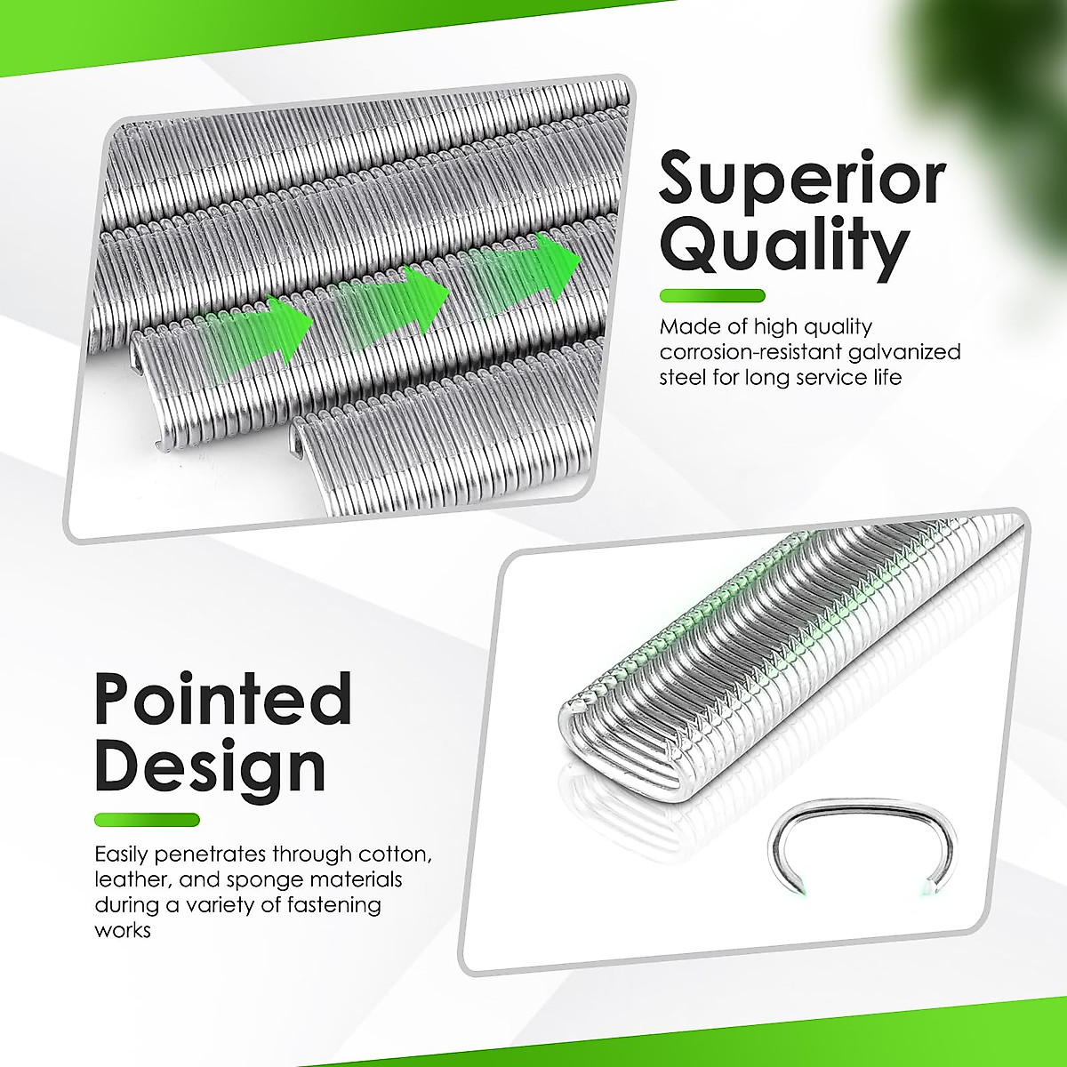 SC760 16 Gauge 1/2-Inch Crown 304 Stainless Steel C Ring Staples 18,000 PCS/Box for SC760/C-760 Series Hog Ring Gun C Ring Tool