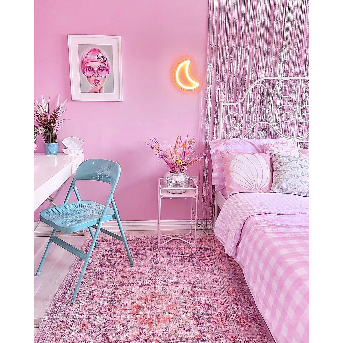 15.7"X118"Pink Wallpaper Contact Paper Pink Peel and Stick Wallpaper Lavender Self Adhesive Contact Paper for Cabinets Girls Bedroom Wallcovering Furniture Countertop Vinyl Roll