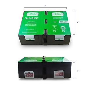 SafeAMP UPS 9Ah, 24VDC VRLA Battery Replacement APCRBC124 Compatible with APC UPS Models BR1000G, BX1350M, BN1350G, BX1000G, BX1300G.…