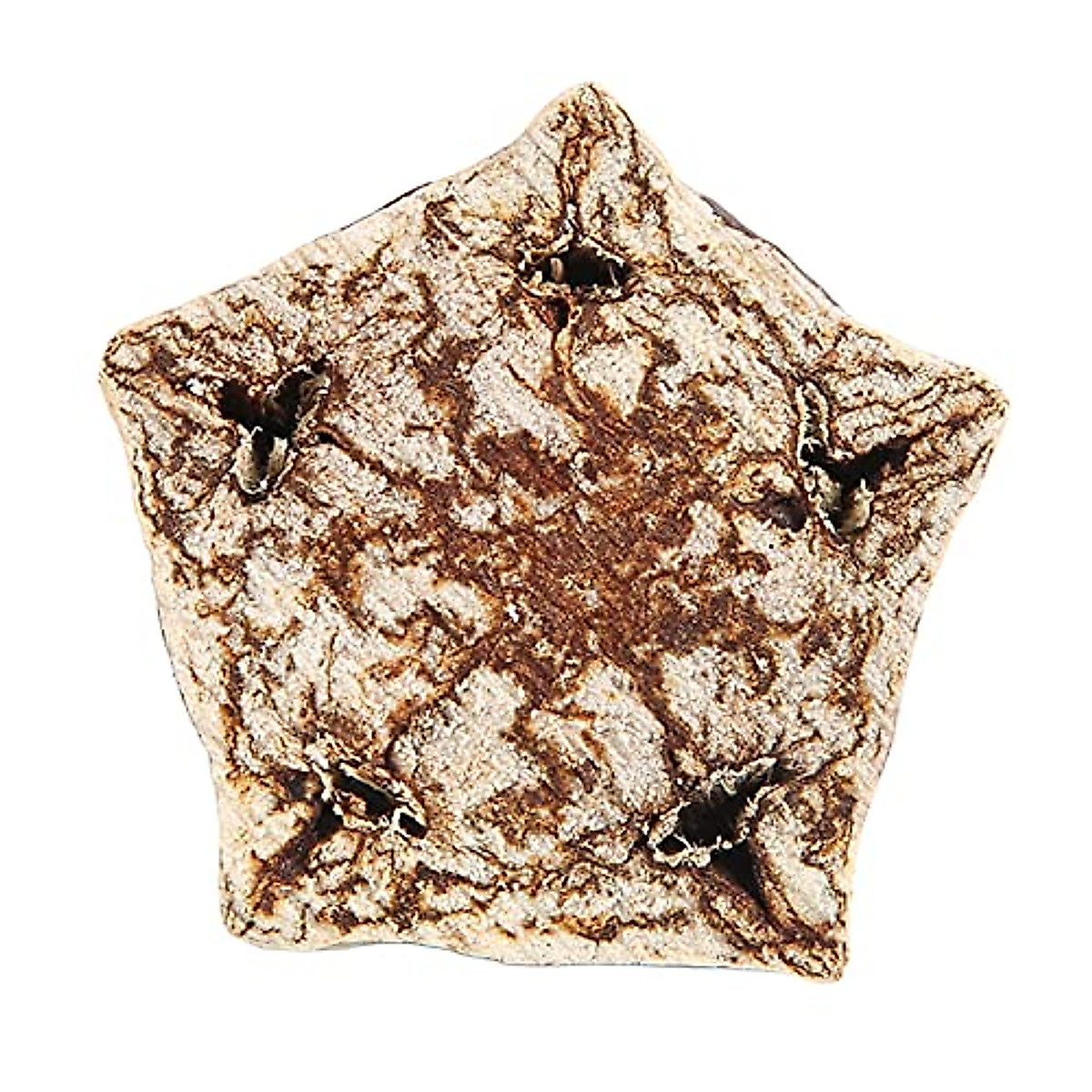 Pssopp Bird Chewing Blocks Toy,Decorative Dried Nut Wood Bird Block Toys Decorative Five Pointed Bird Toy for Bird Supplies Hamsters Totoros Rabbits