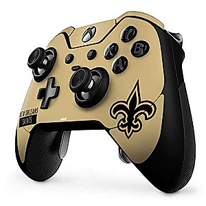 Skinit Decal Gaming Skin Compatible with Xbox One Elite Controller - Officially Licensed NFL New Orleans Saints Gold Performance Series Design
