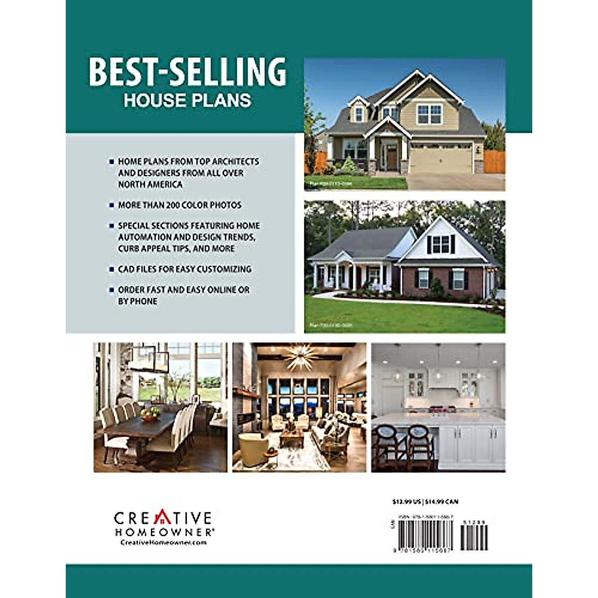 Best-Selling House Plans, Completely Updated & Revised 4th Edition: Over 360 Dream-Home Plans in Full Color (Creative Homeowner) Top Architect Designs - Interior Photos, Home Design Trends, and More