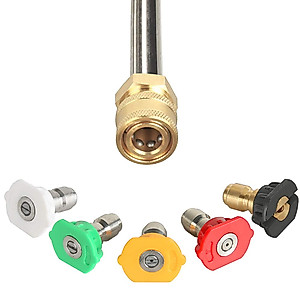 Sooprinse High Pressure Washer Gun Power Spray Gun 4000psi with 19 inch Extension Replacement Wand Lance,5 Quick Connect Nozzles for Honda Excell Troybilt, Generac, Simpson, Briggs Stratton