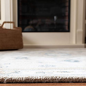 Safavieh Micro-Loop Collection 8' x 10' Beige/Ivory MLP505B Handmade Medallion Premium Wool Area Rug