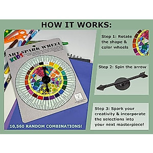 Art Spark Wheel for Kids | Interactive Art Activity to Inspire Creativity | Educational Drawing & Painting Toy | Ages 5+ | Fun Arts & Crafts for Classroom | Perfect for Teachers, Parents, & Artists
