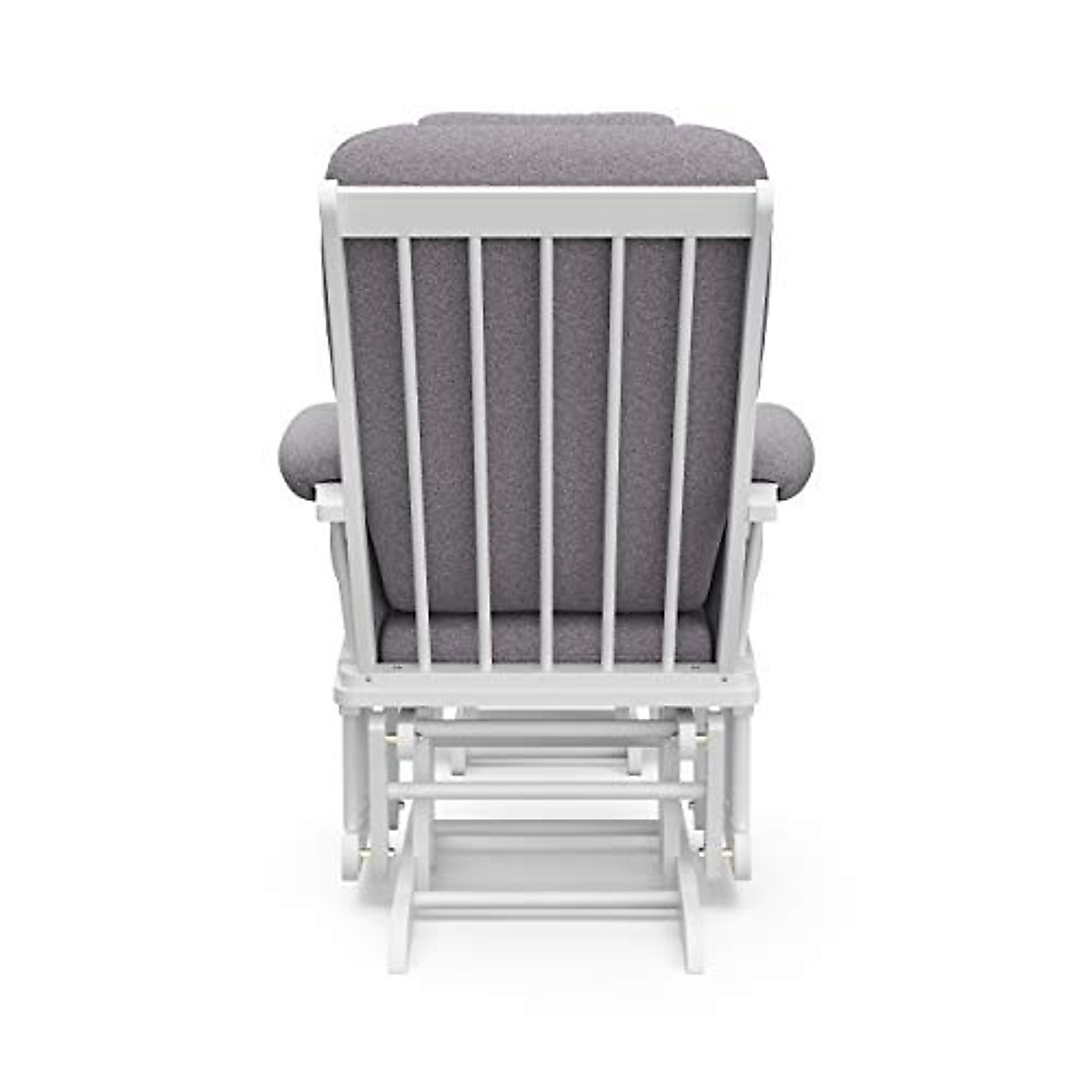 Storkcraft Tuscany Custom Glider and Ottoman with Free Lumbar Pillow (White/Slate Gray Swirl) - Cleanable Upholstered Comfort Rocking Nursery Chair with Ottoman