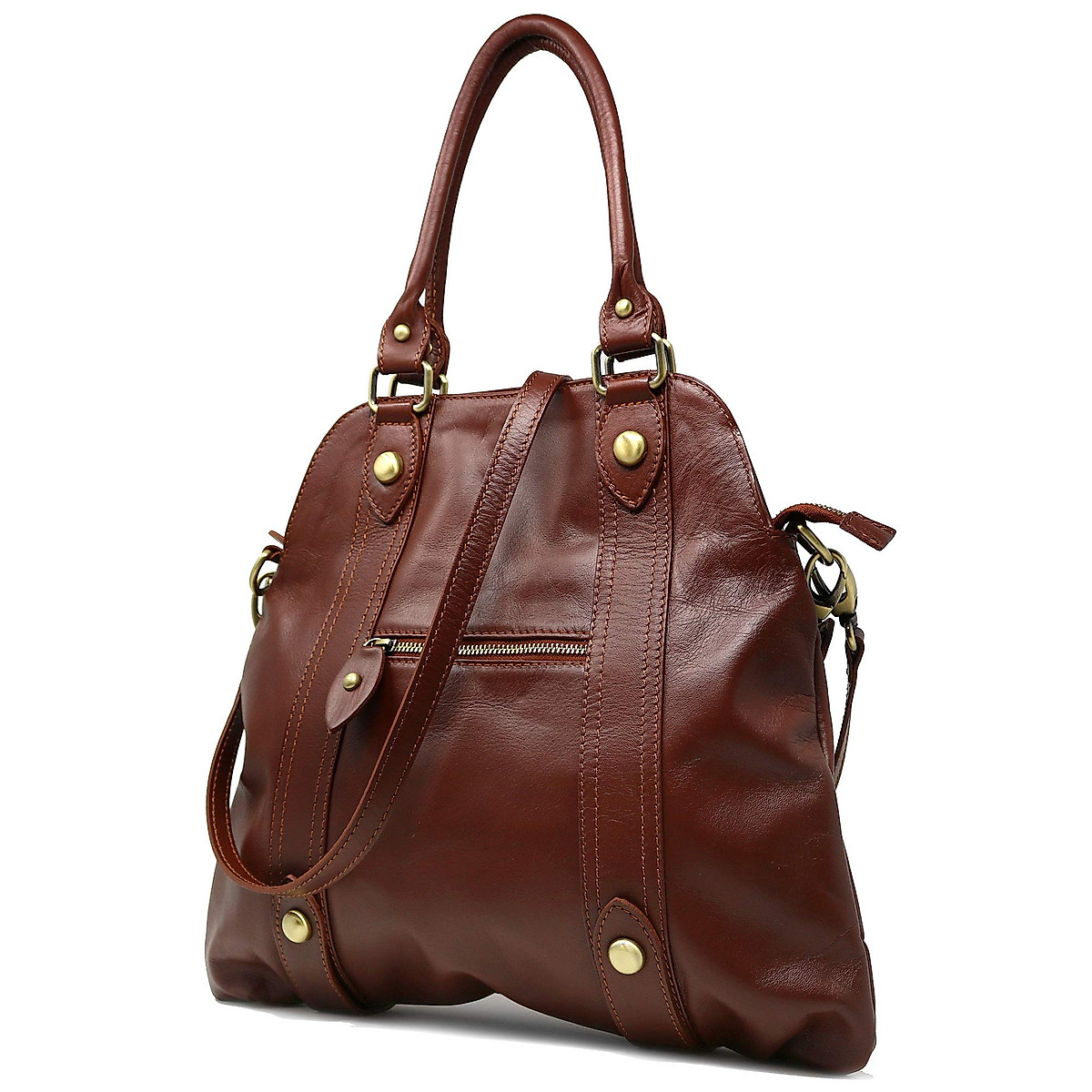 Floto Luggage Bolotana Handbag, Brown, Medium