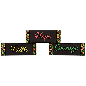 JennyGems Black History Month, African American Decor, Black History Decor, Hope Faith Courage, 3pc Mini Wood Block Set, African American Decor, Tiered Tray, Made in USA