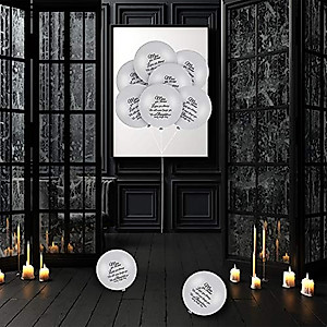 60 Pieces White Memorial Balloons Funeral Helium Remembrance Balloons Memorial Release Balloons for Condolence, Funeral, Anniversary, Memorial Services